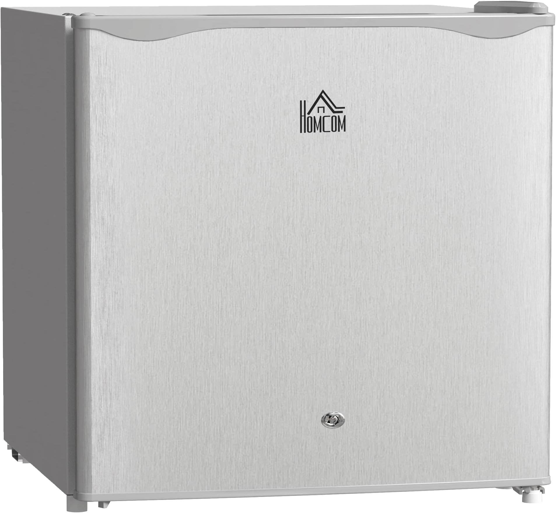 HOMCOM 46 Litre Table Top Mini Fridge with Lock, Small Fridge with Ice ...