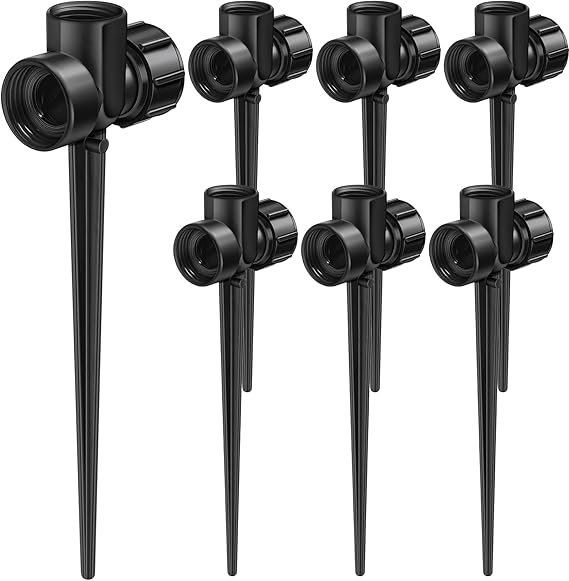 Amazon.com : Landical 6 Pack Metal Lawn Sprinkler Spike Base 1/2 Inch ...