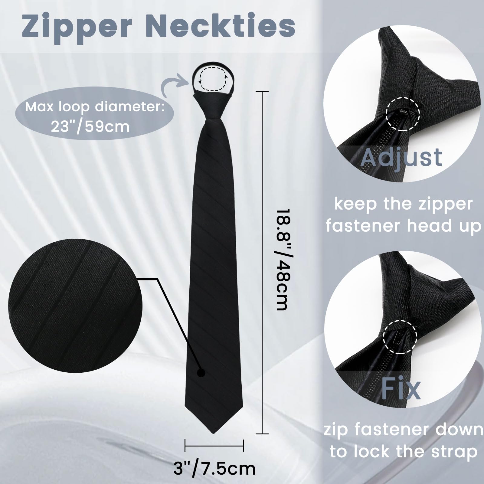 Snapklik.com : GHTIYLP Mens Tie Pre-tied Adjustable Mens Neckties ...