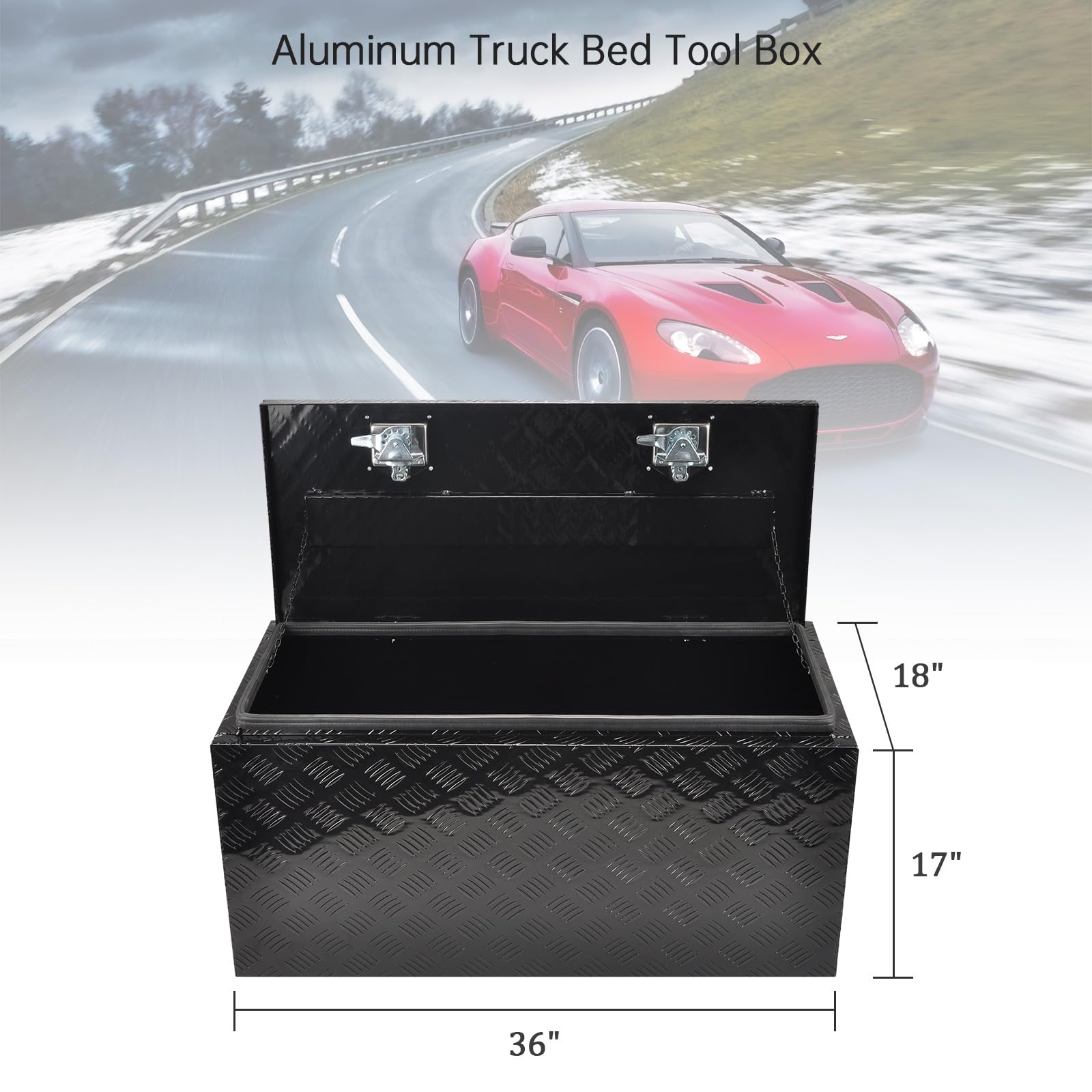 Sliding Truck Bed Tool Box FORWODE 36 Inch Underbody Truck Tool Box ...