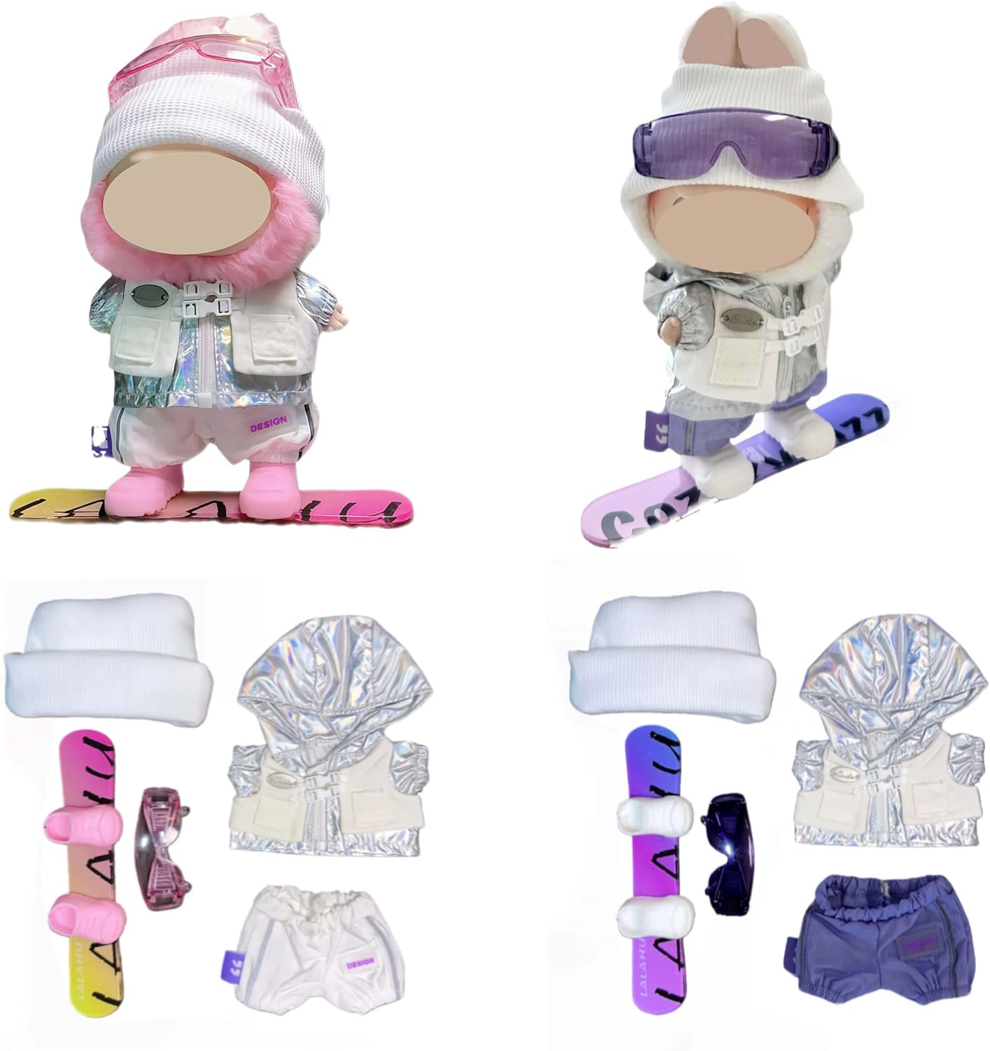 Amazon.com: 17cm Doll Clothes Ski Outfit Set 2 Colors Compatible with ...
