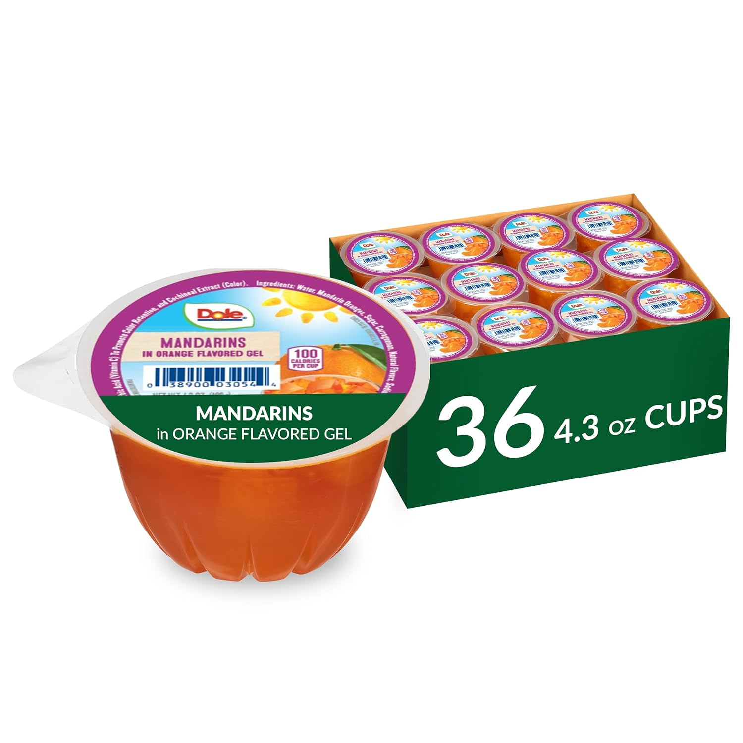 Amazon.com : Dole Fruit Bowls Mandarins in Orange Flavored Gel Snacks ...