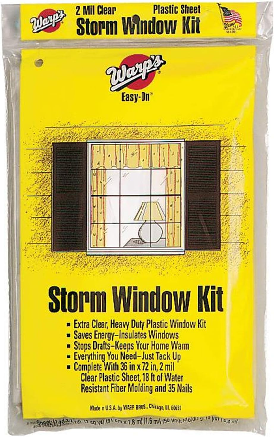 Warp Brothers EZ-36 Storm Window Kit, 36-Inch by 72-Inch ...