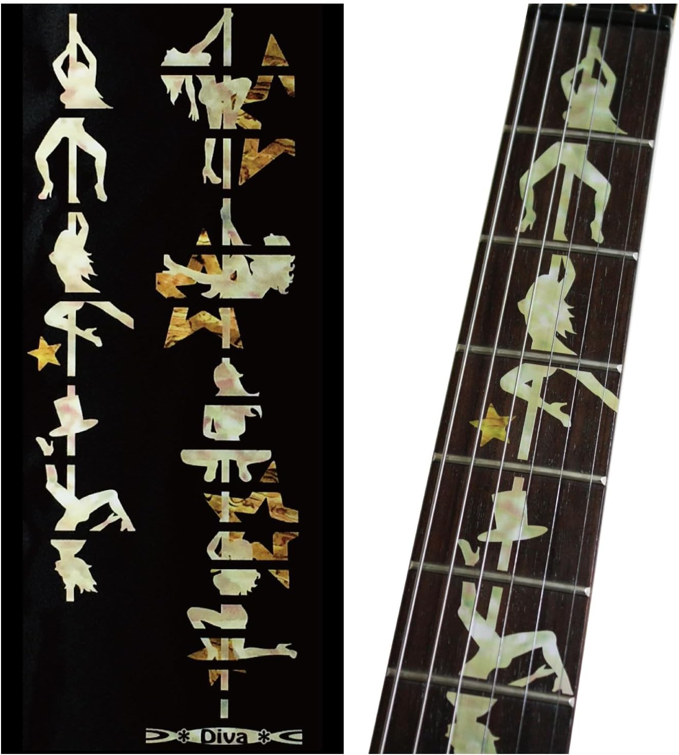 Amazon.com: Fretboard Markers Inlay Stickers Decals for Guitars ...