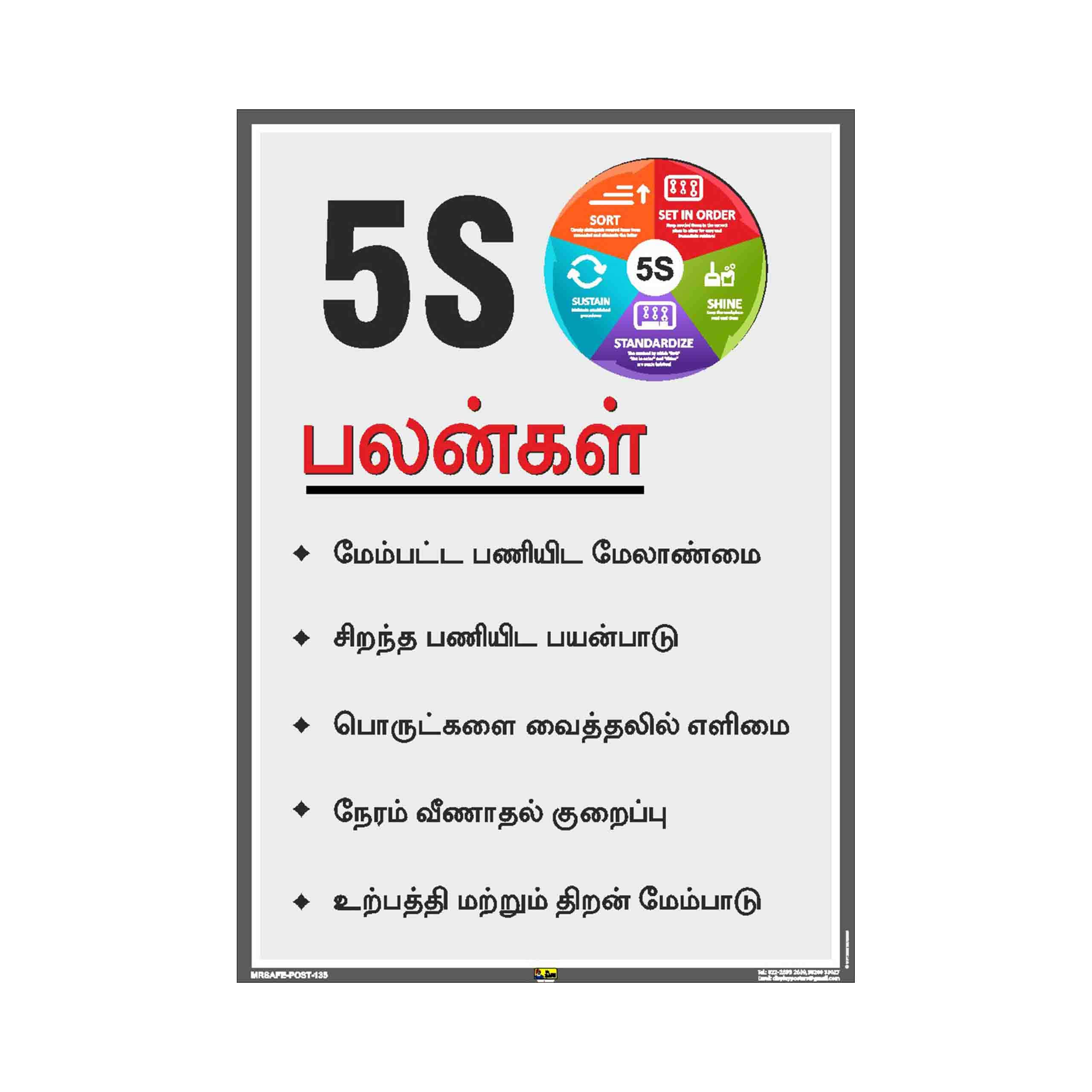 Mr Safe 5s Benefits In Tamil Poster Pvc Sticker A4 | Desertcart INDIA