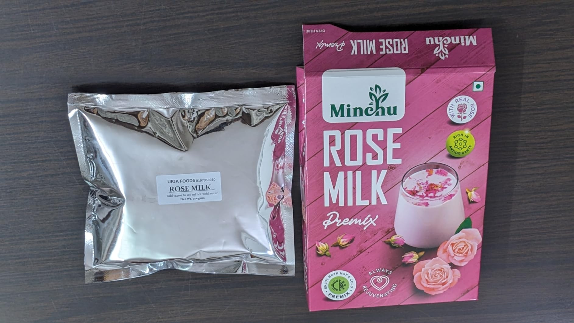 Minchu Rose Milk Premix Powder : Amazon.in: Grocery & Gourmet Foods