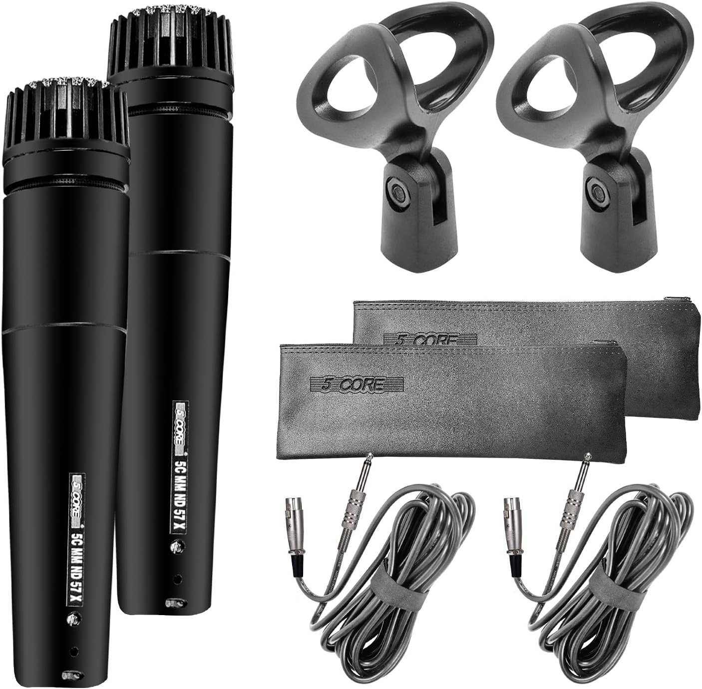 Amazon.com: 5 CORE Dynamic Instrument Microphone Premium Quality Pencil ...