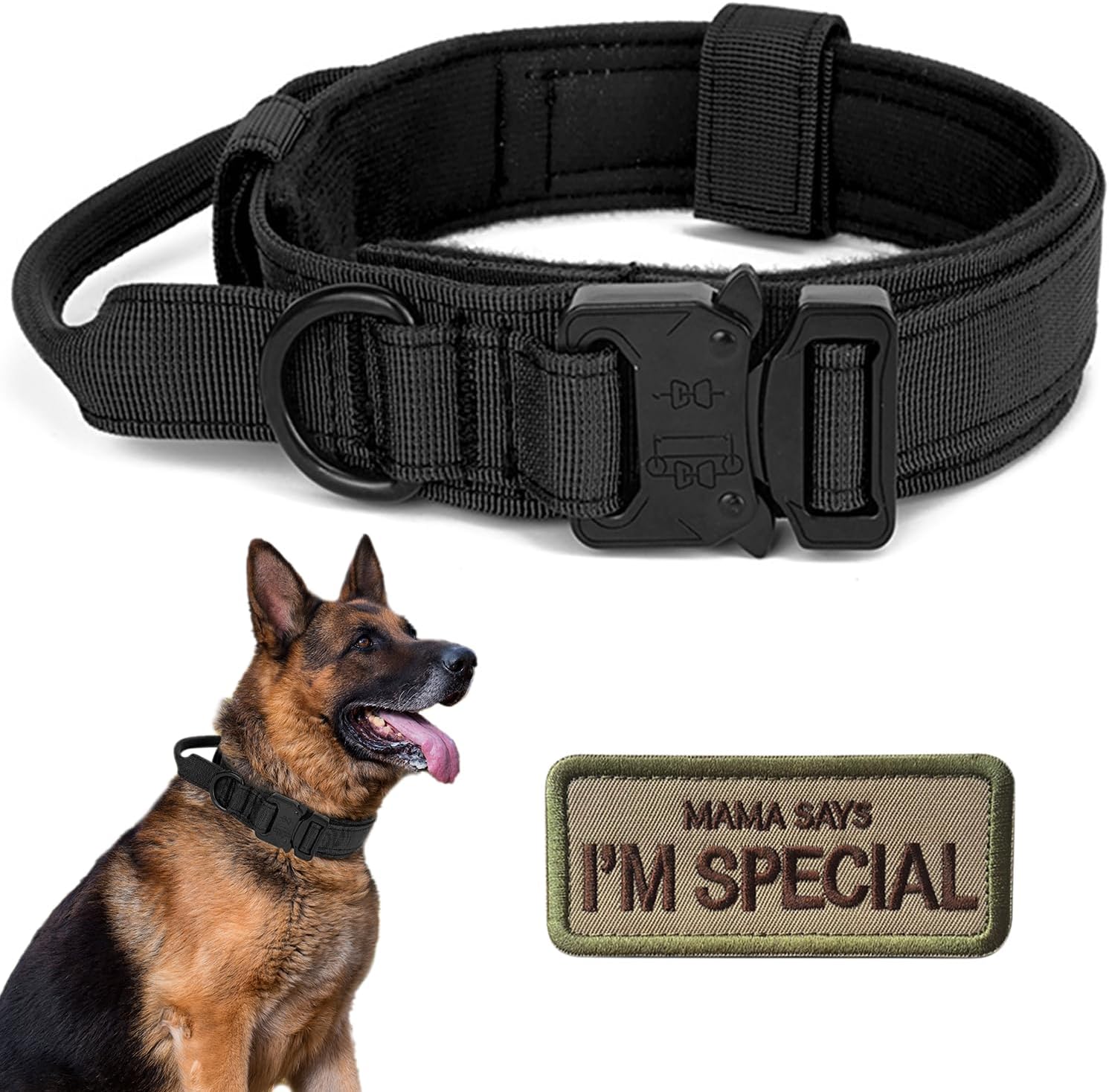 Amazon.com : Tactical Dog Collar with Handle - Military Adjustable Dog ...