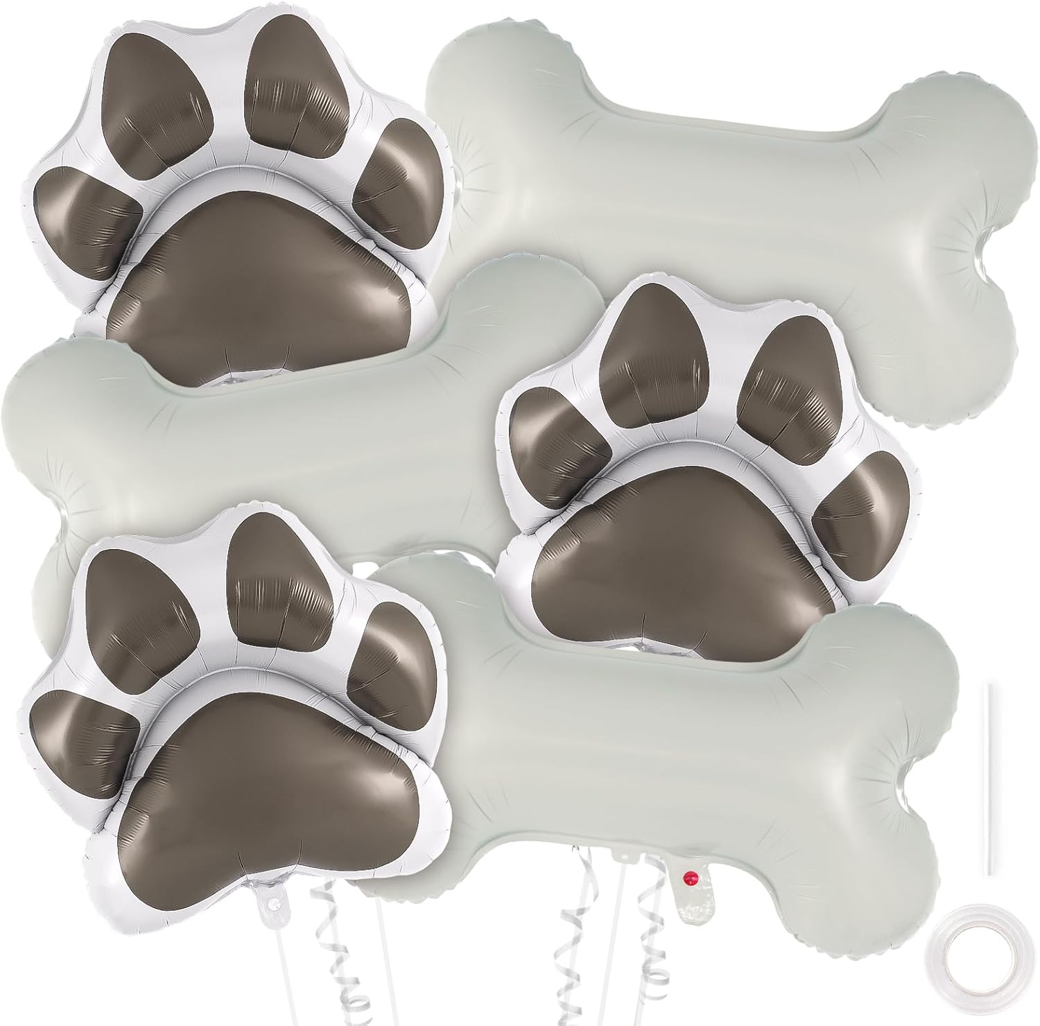 Amazon.com: 6 Pcs Dog Bone Balloons, Paw Print Balloon, 30 Inch Bone ...