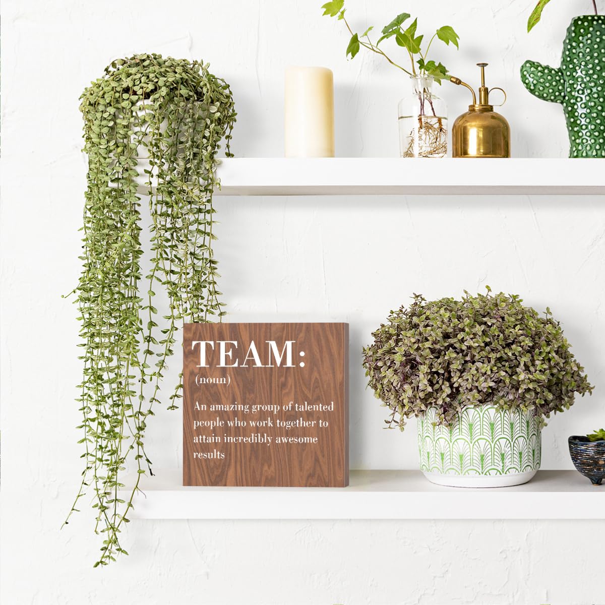 Snapklik.com : Inspirational Team Noun Office Decor Desk Decor Wooden ...