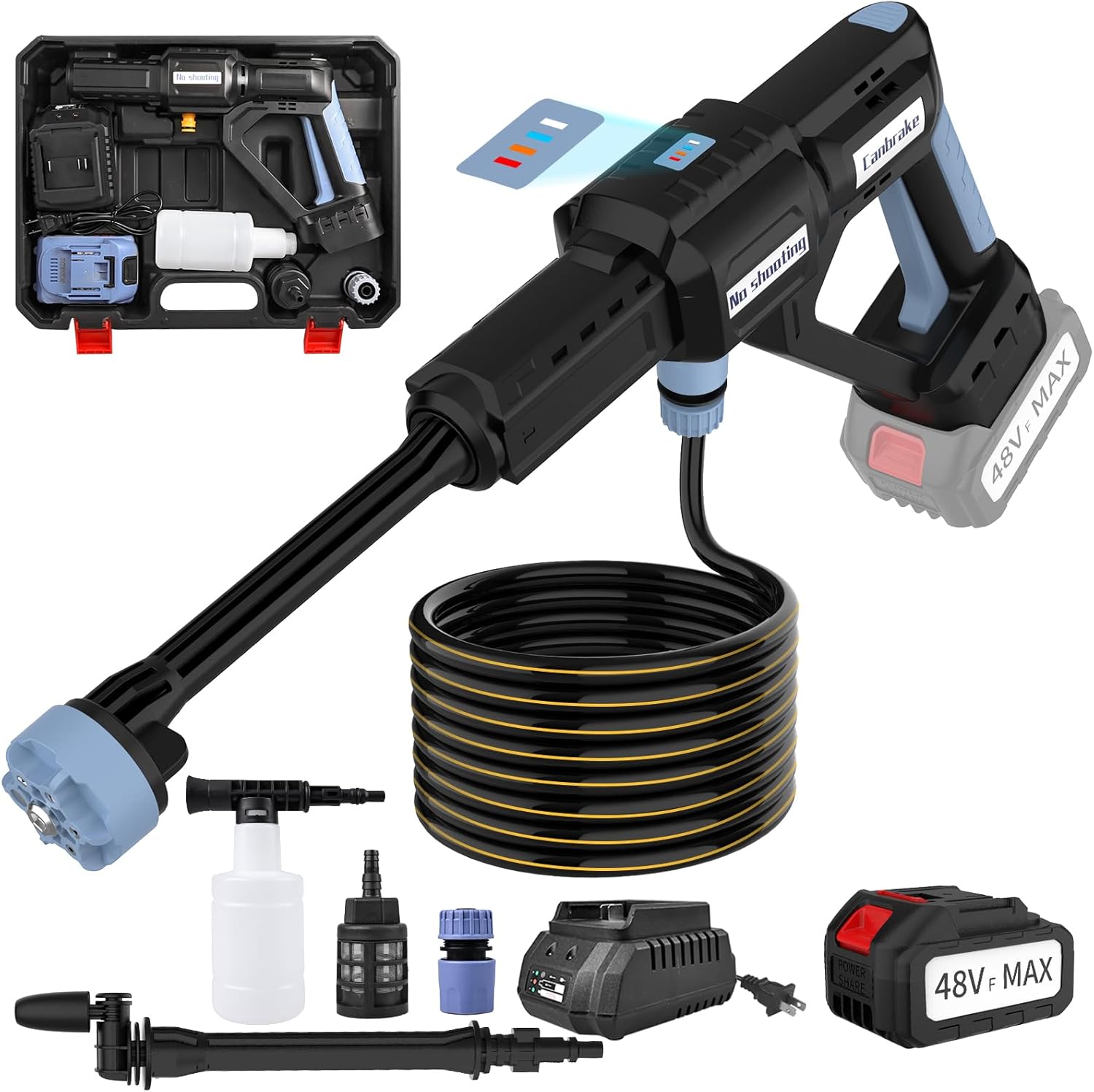 Amazon.com : Portable Pressure Washer, Cordless Pressure Washer with ...