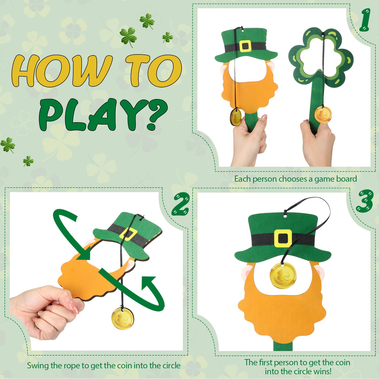 Snapklik.com : 6 Pcs St Patricks Day Games Gold Coins Leprechaun Trap ...