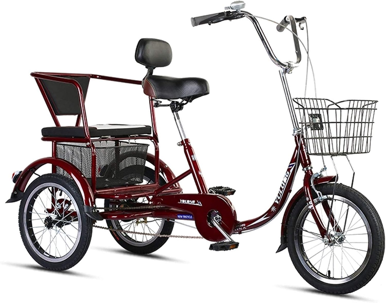 Amazon.com: 3 Wheel Bicycle 16Inch Tricycle Adult Single Speed with ...