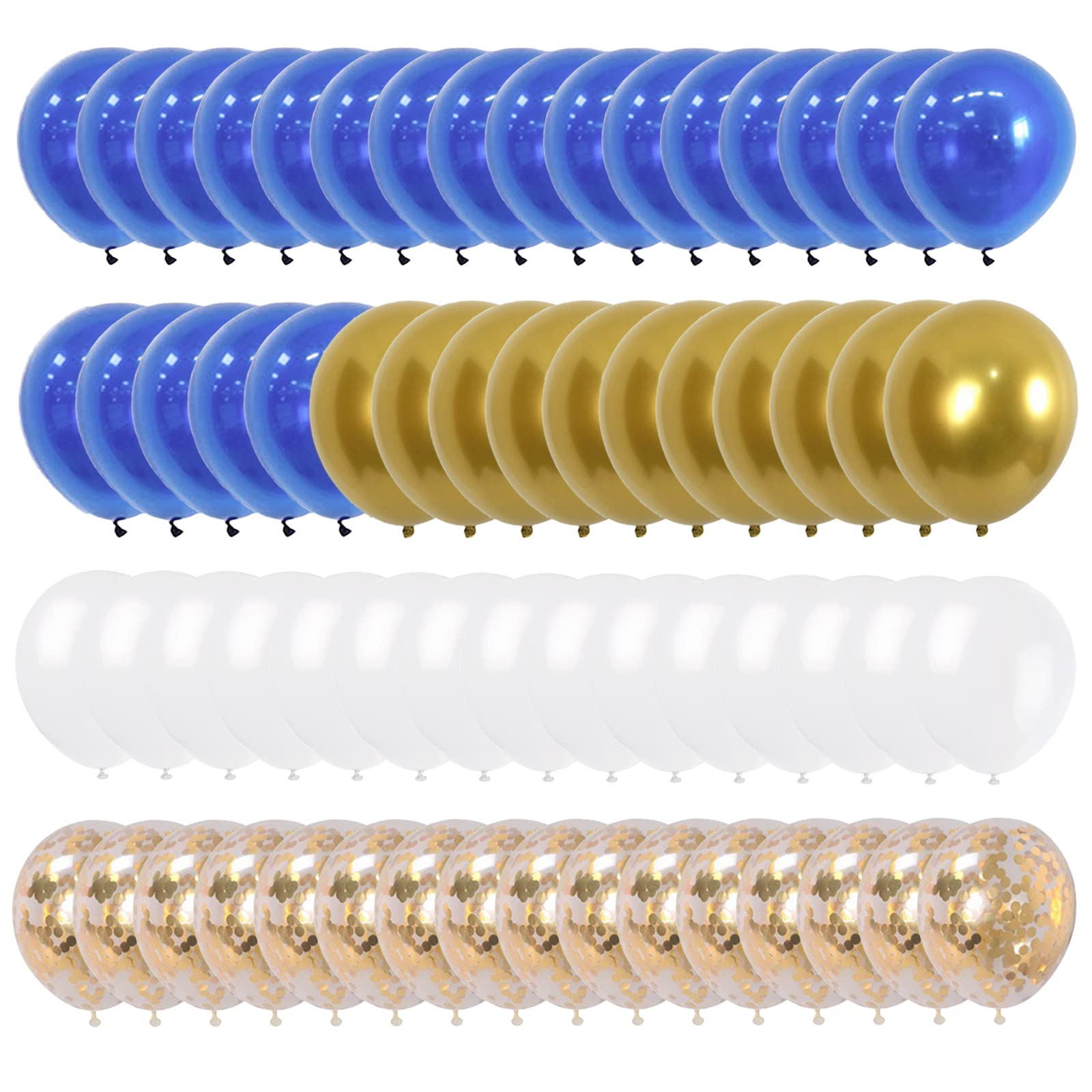 Buy 60pcs 12 Inches Royal blue and Gold Balloons Royal blue and Gold ...