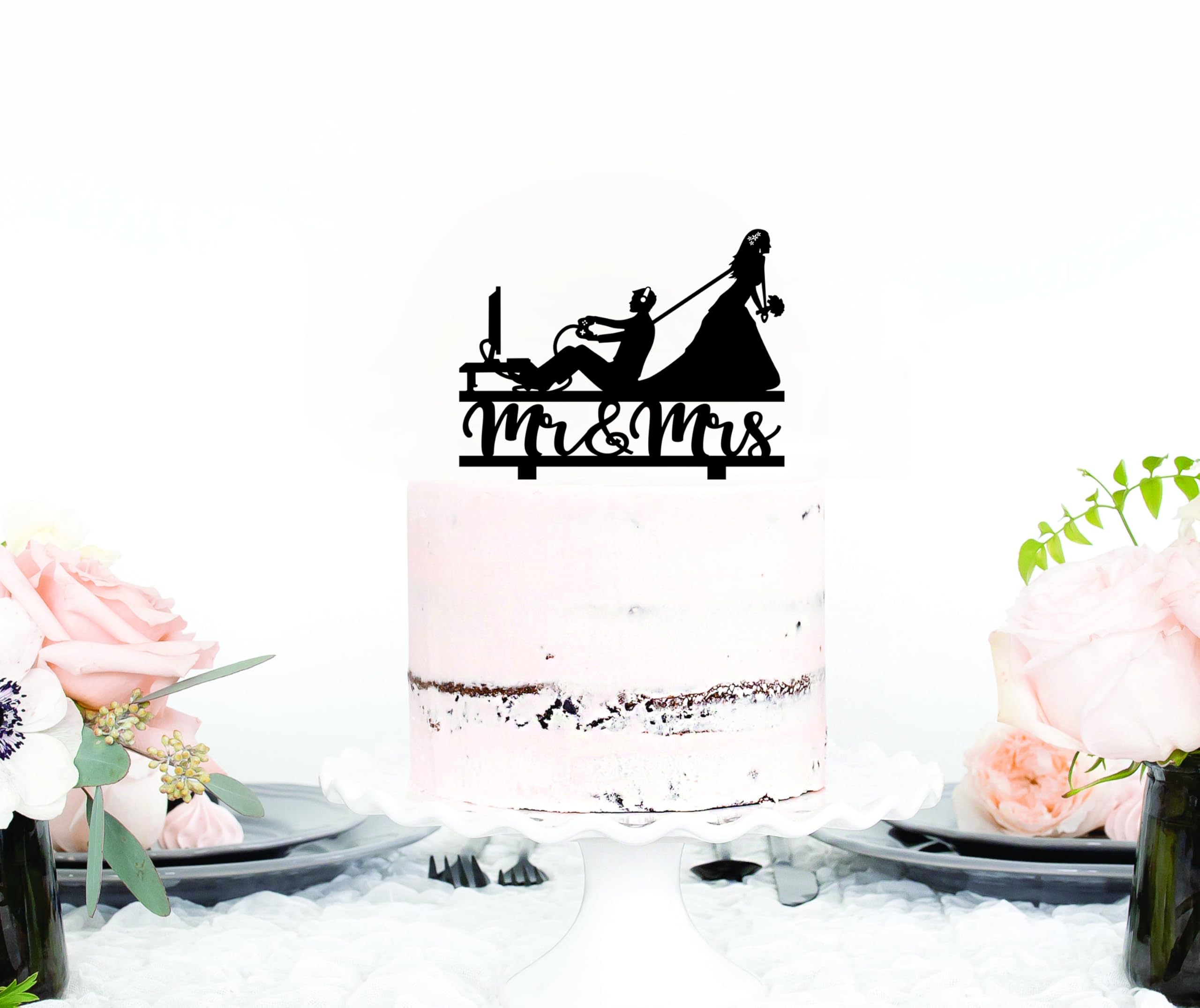 Snapklik.com : Video Game Wedding Cake Topper Game Over Cake Topper ...