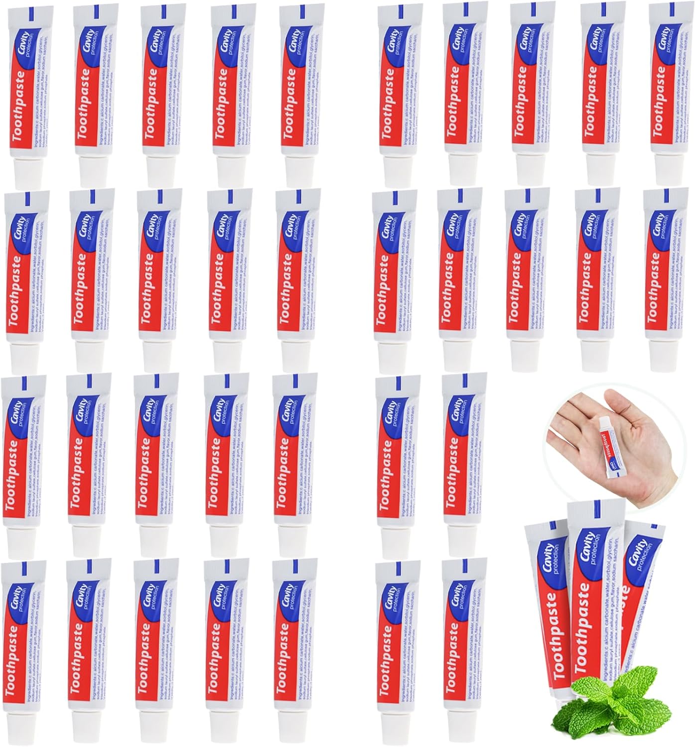 Amazon.com : HAIFOTRVA 100 Tubes Bulk Travel Size Toothpaste,0.176 oz ...