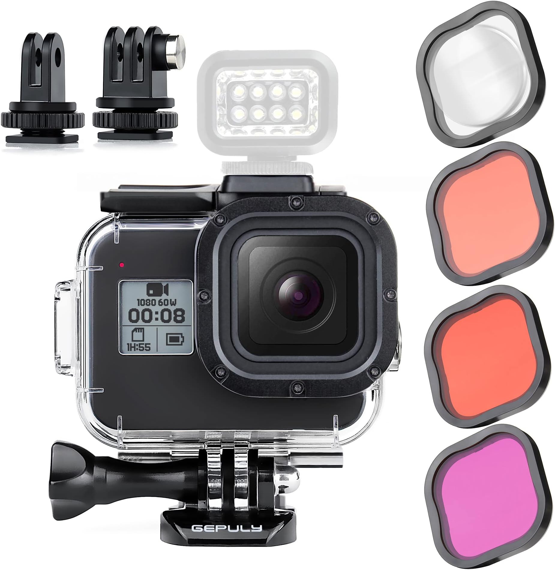 Amazon.com : for Gopro Hero 8 Black Accessories Waterproof Protection ...