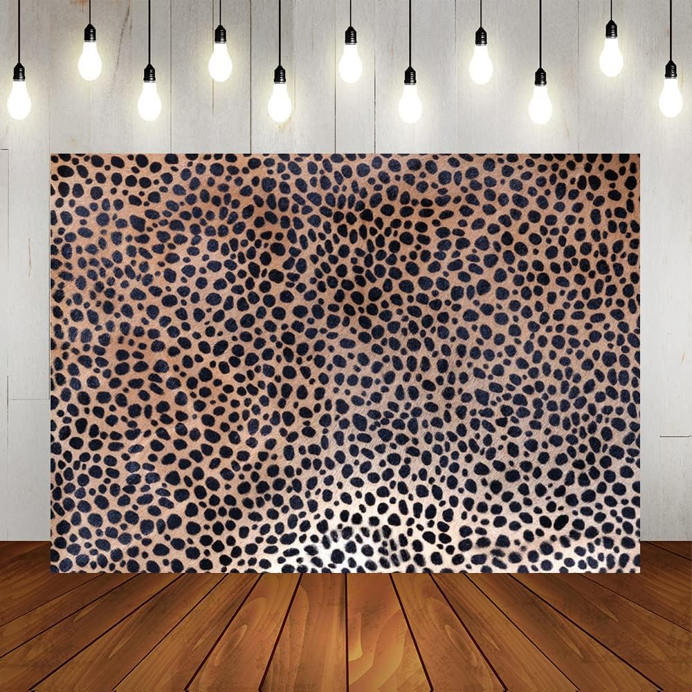 Amazon.com : Lofaris Leopard Photo Backdrop Black and Brown Spots ...