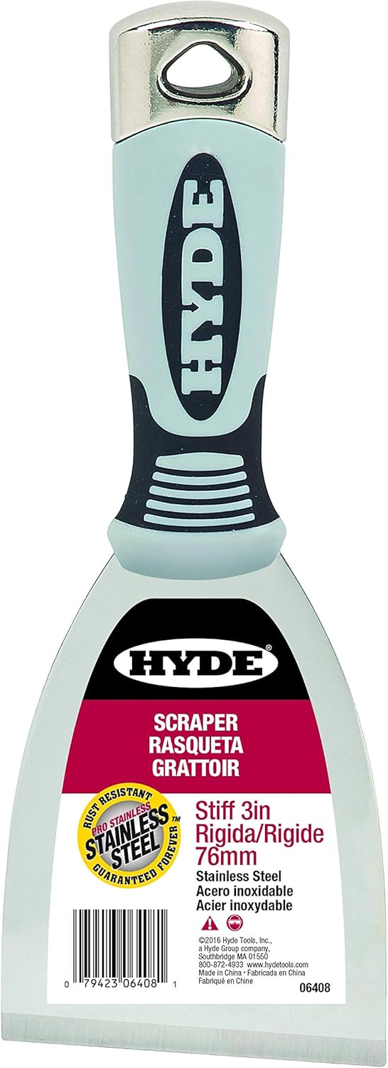 HYDE, 3" 06408 6408 Stiff Scraper, Color - Putty Knives - Amazon.com