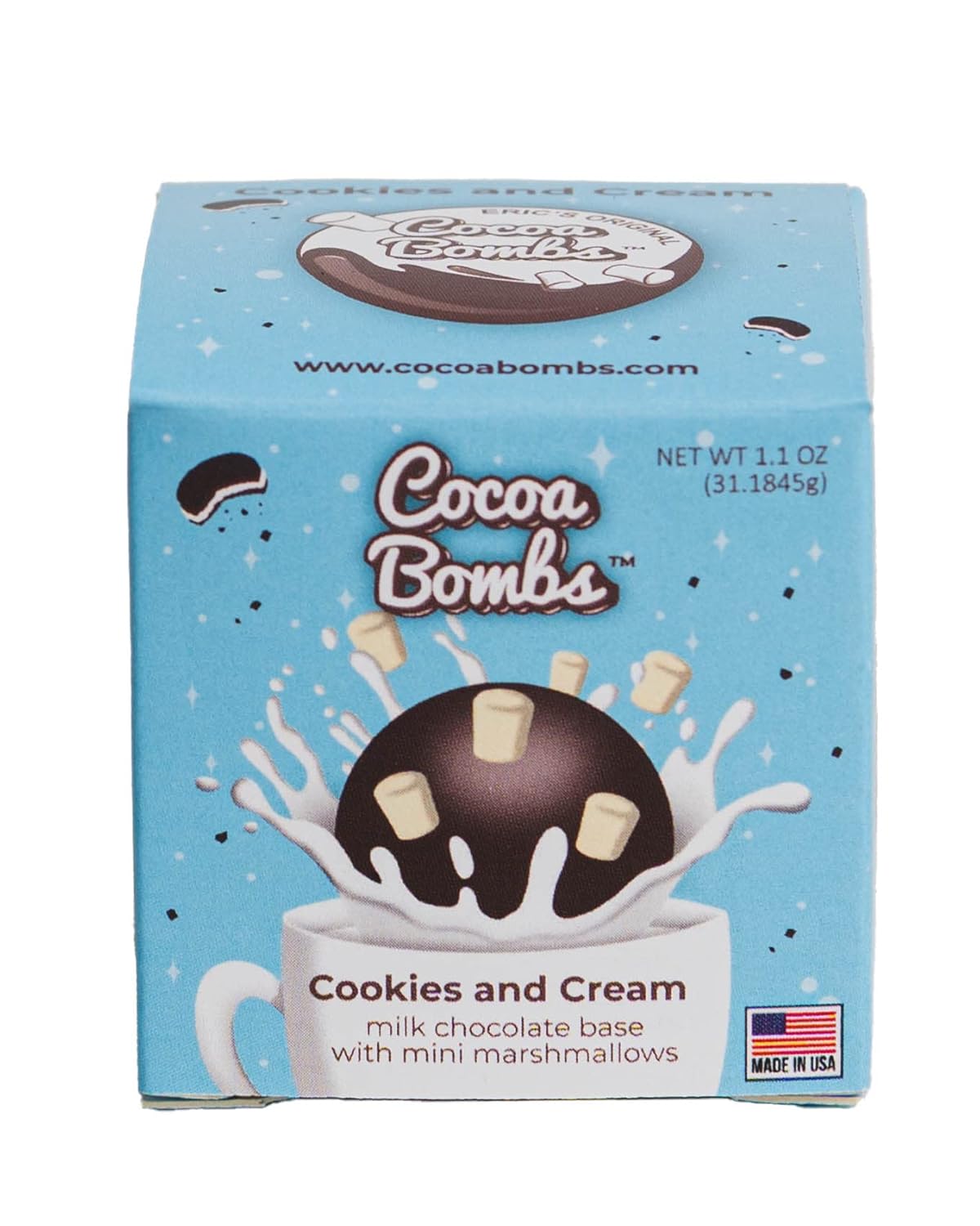Amazon.com : U.S. MADE 1 PACK COOKIES AND CREAM HOT COCOA BALL W/ MINI ...