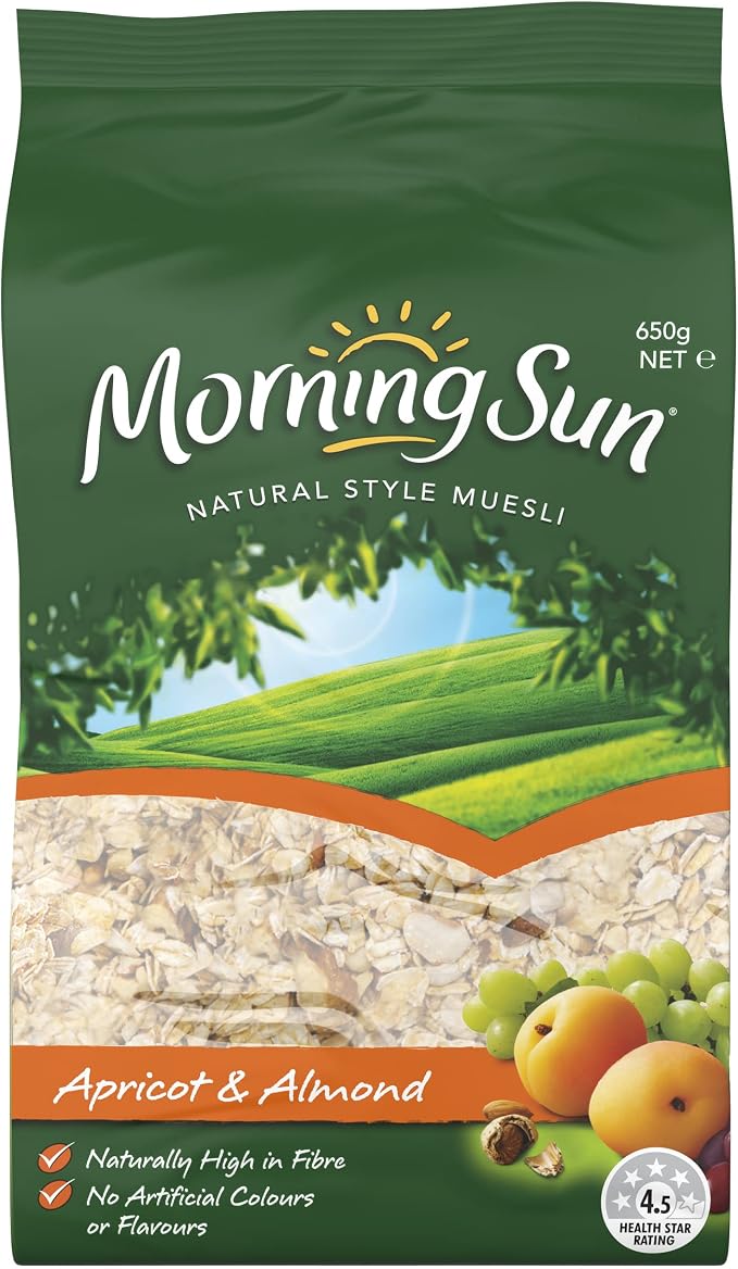 Morning Sun Muesli Breakfast Cereal Apricot & Almond 650g : Amazon.com ...