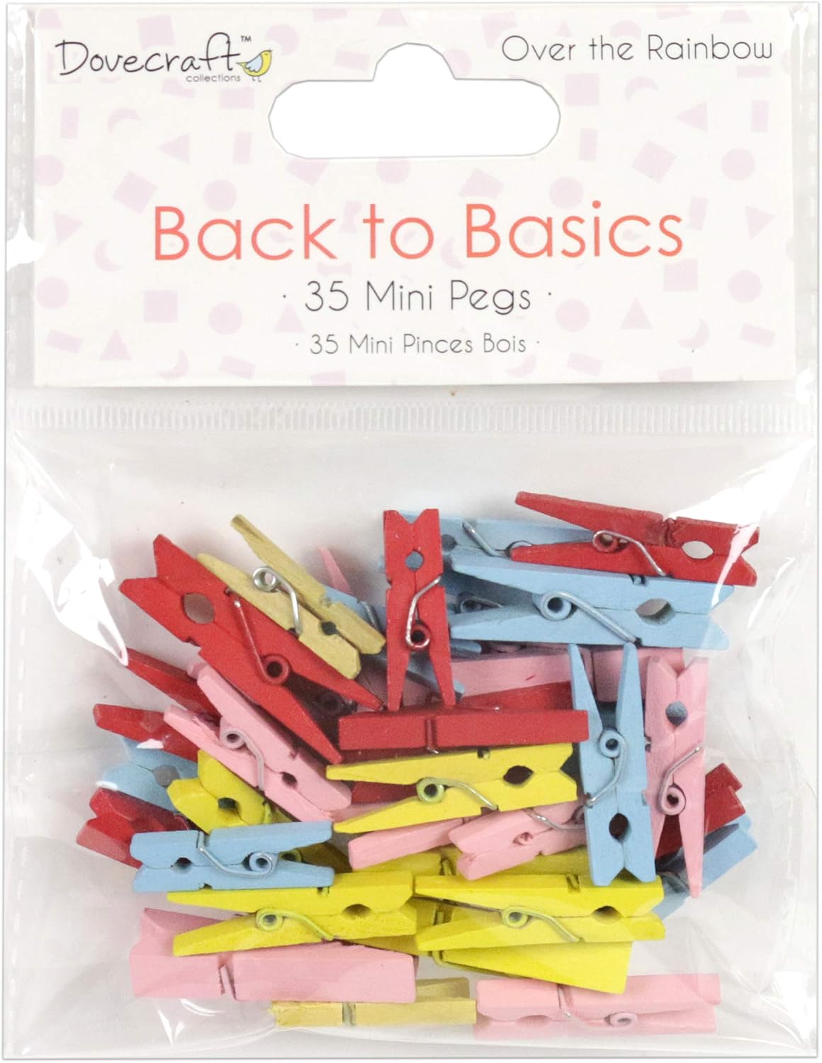 Dovecraft Back to Basics Over The Rainbow Collection - Mini Pegs ...