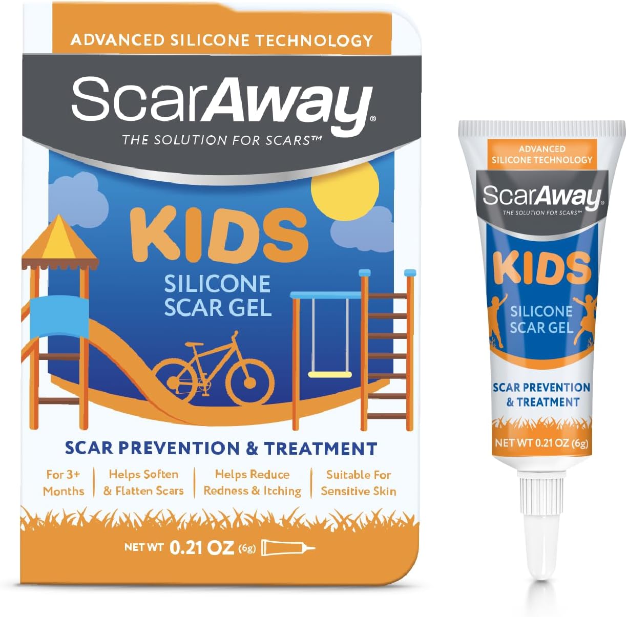 Amazon.com : ScarAway Kids Silicone Scar Gel, 100% Medical-Grade, Helps ...