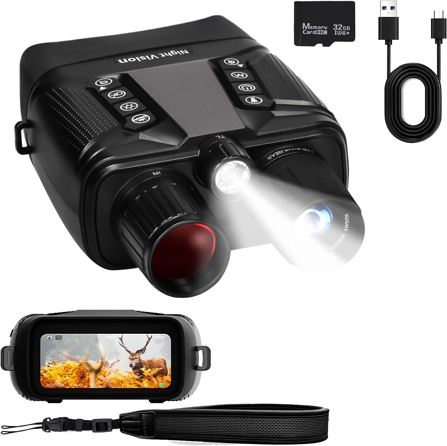 Amazon.com: Night Vision Goggles for Adults, 4K Dual Infrared Night ...