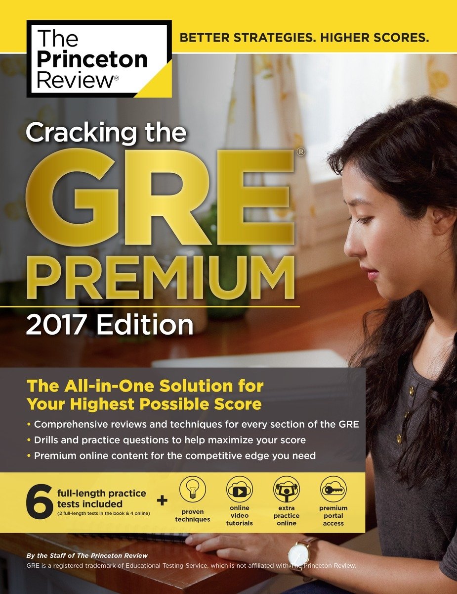 Amazon | Cracking the GRE Premium Edition with 6 Practice Tests, 2017 ...