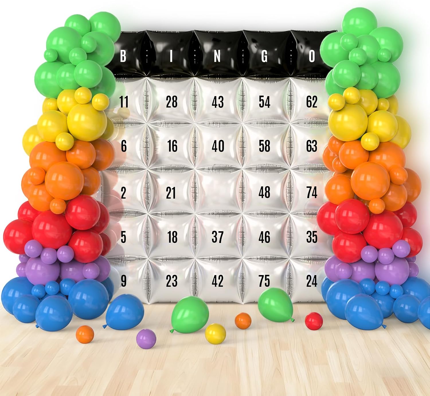 Amazon.com: 102Pcs Bingo Game Party Balloons Garland Arch Kit Black ...