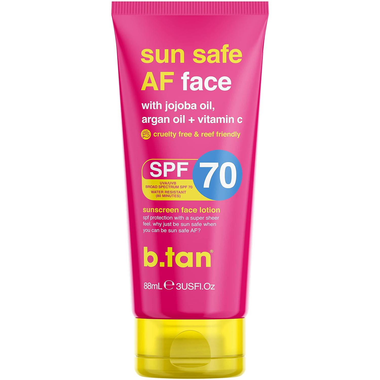 Amazon.com: b.tan face sunscreen, sun safe AF SPF70 facial sunscreen ...
