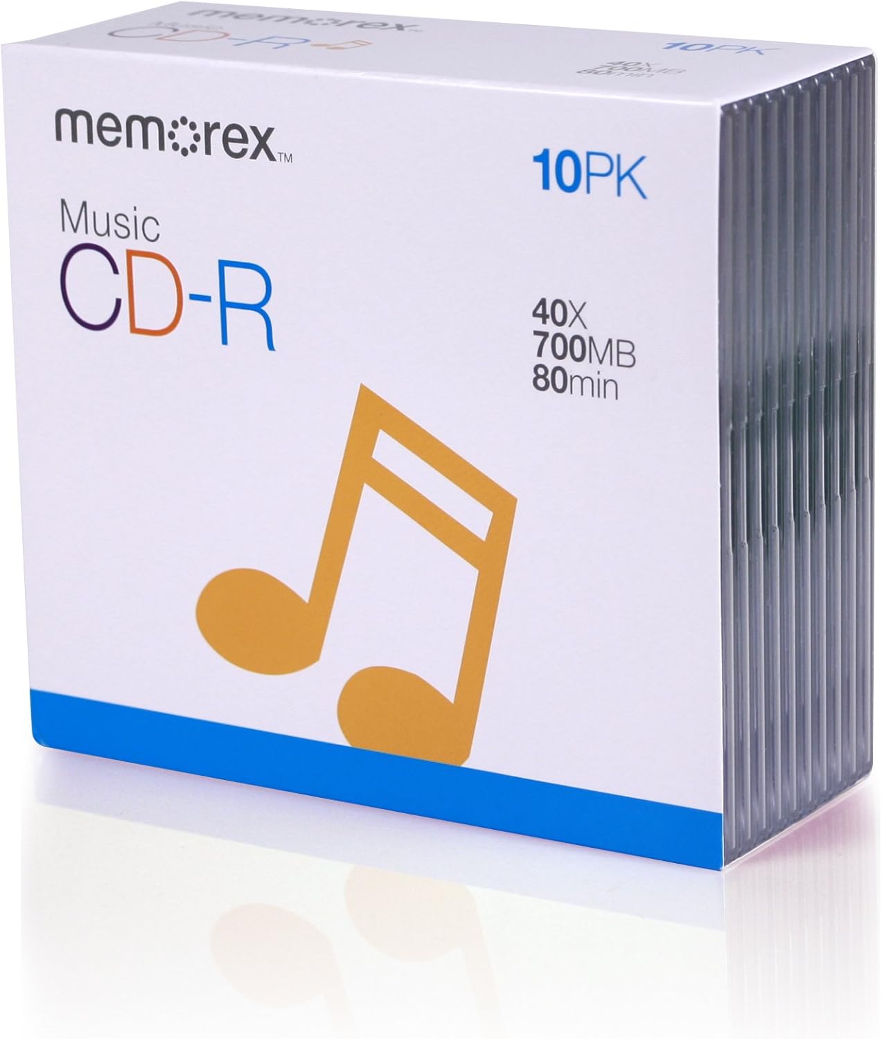 Amazon.com: Memorex 700MB/80-Minute 40x Music CD-R Media (10-Pack with ...