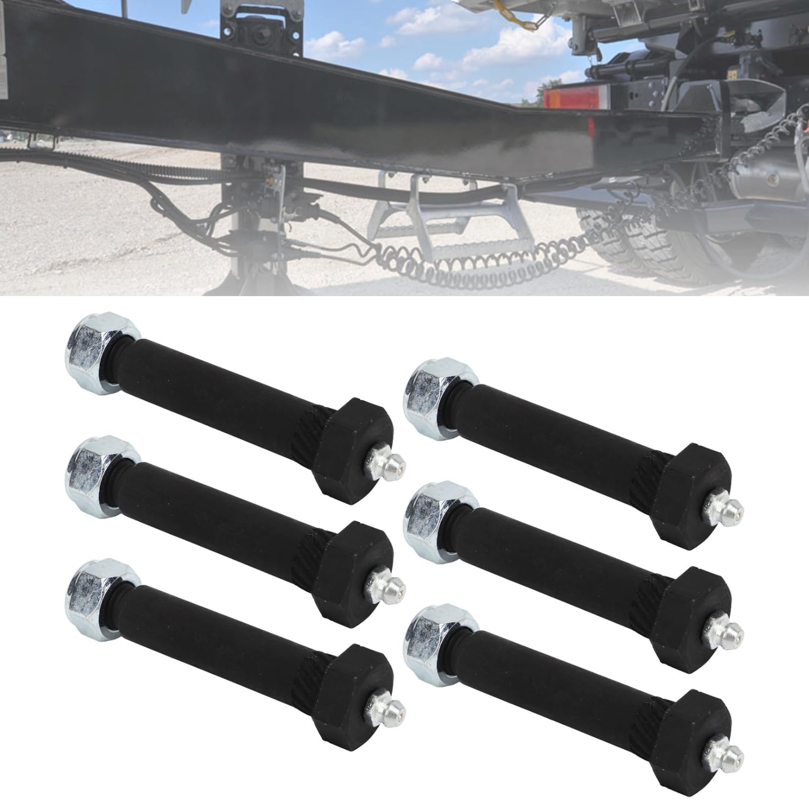 Amazon.com: Trailer Spring Shackle Bolt, 9/16in 6Pcs Steel Black ...