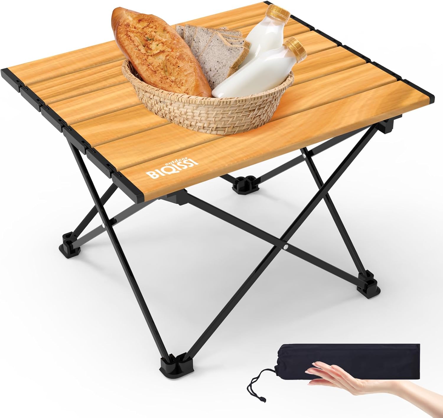 Amazon.com: Biqissi Portable Small Camping Table, Compact Camping Side ...