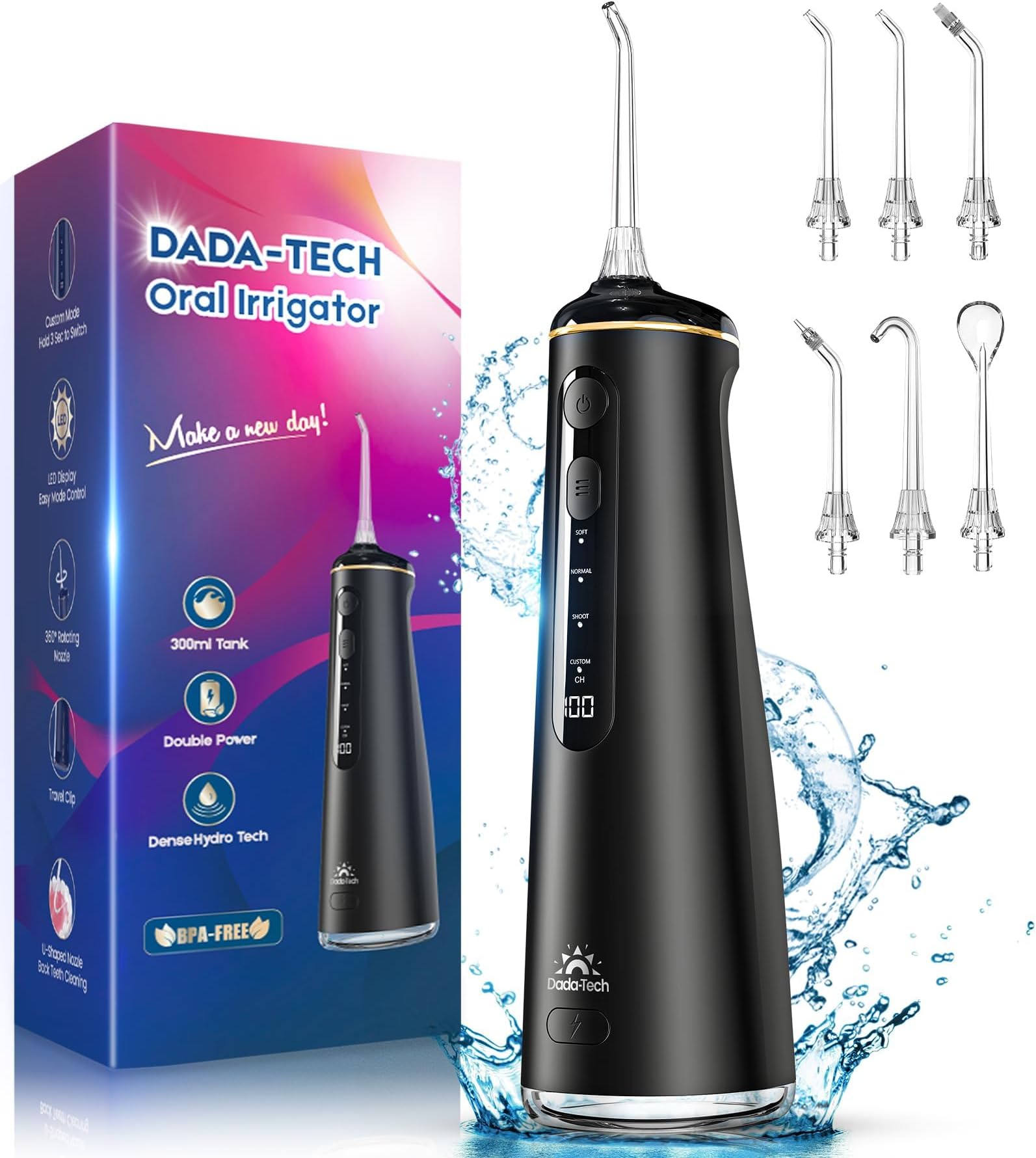 Amazon.com: Water Flosser for Teeth, Cordless Oral Irrigator Portable ...