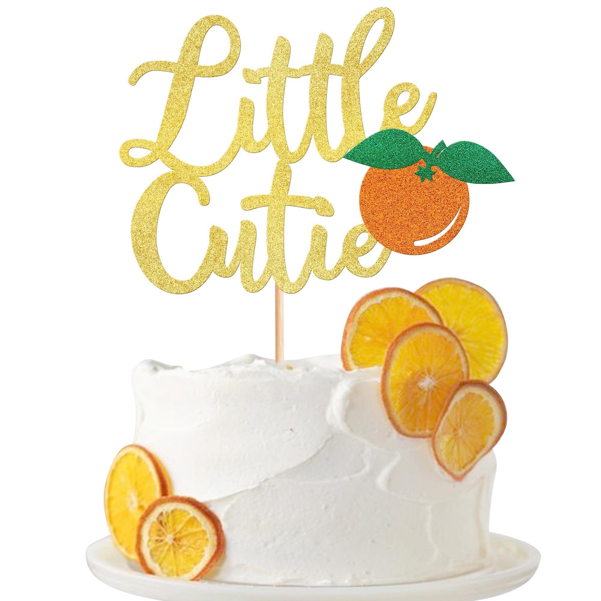 Amazon.com: Rsstarxi 1 Pack Little Cutie Cake Topper Glitter Citrus ...