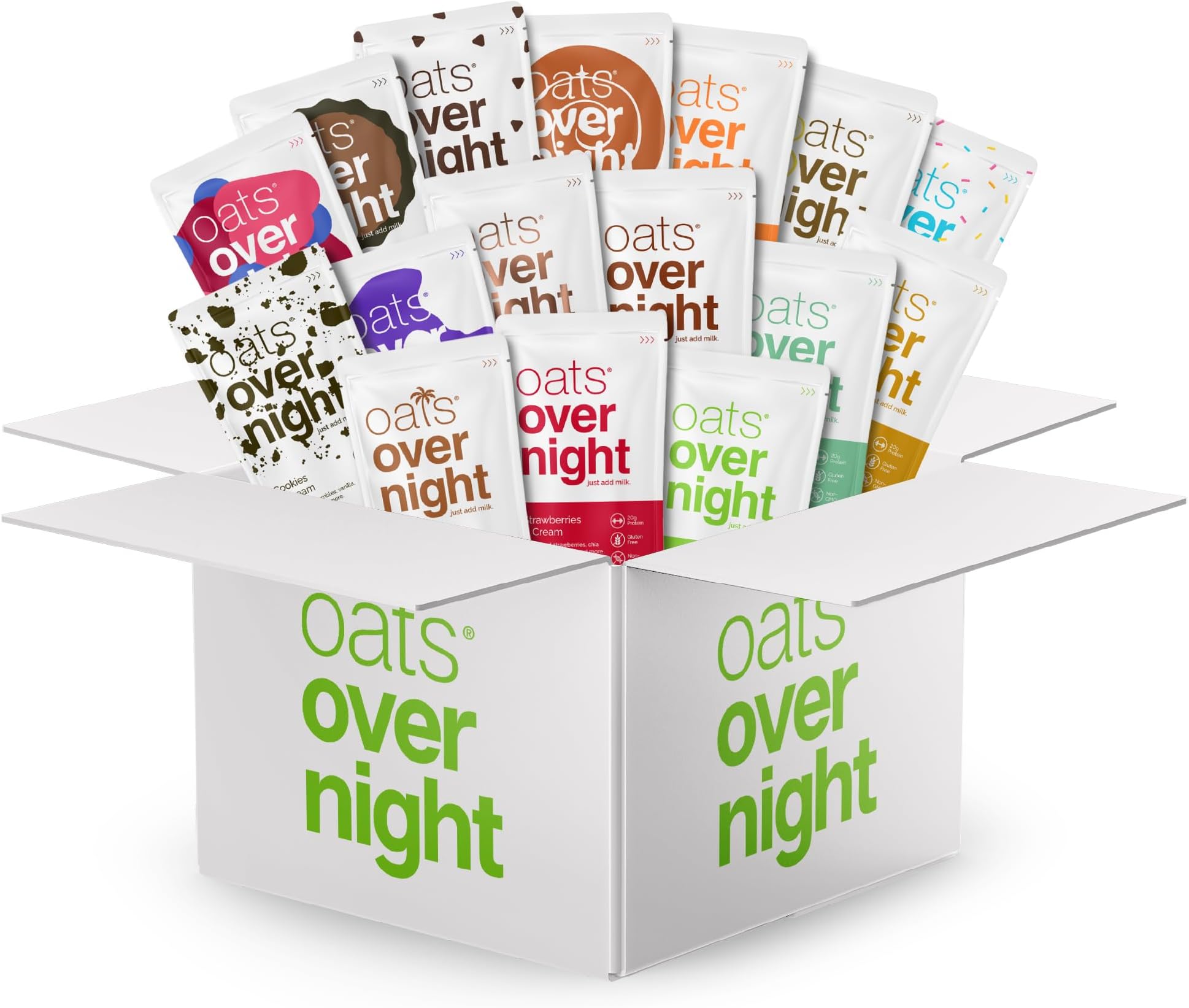 Amazon.com: Oats Overnight Ultimate Variety Pack - High Protein, High ...