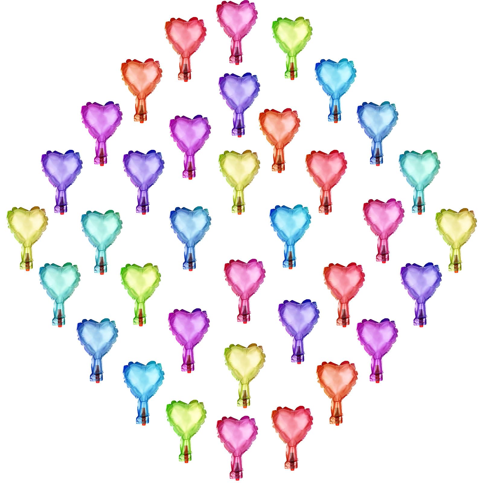 Amazon.com: 50pcs Heart Shaped Foil Balloons, 5 Inch Mini Foil Balloons ...