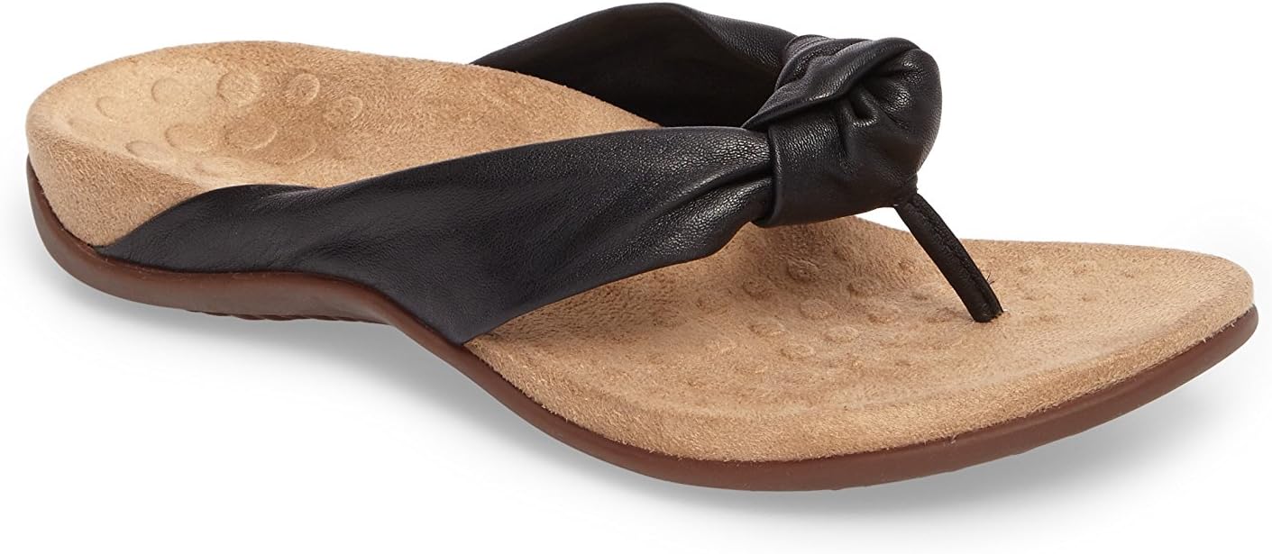 Amazon | バイオニック シューズ サンダル Vionic Pippa Flip Flop (Women) Black Leat [並行 ...