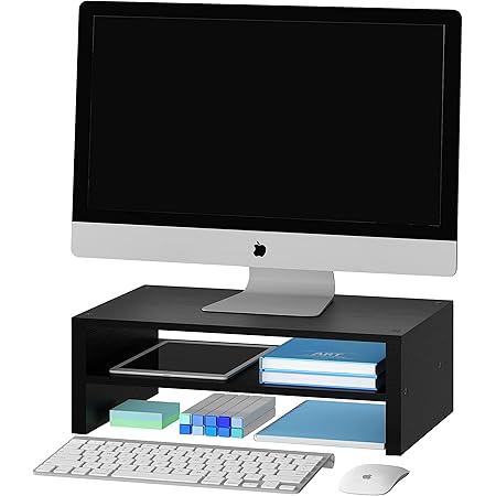 Amazon.com: FITUEYES Monitor Stand - 2 Tier Computer Monitor Riser with ...