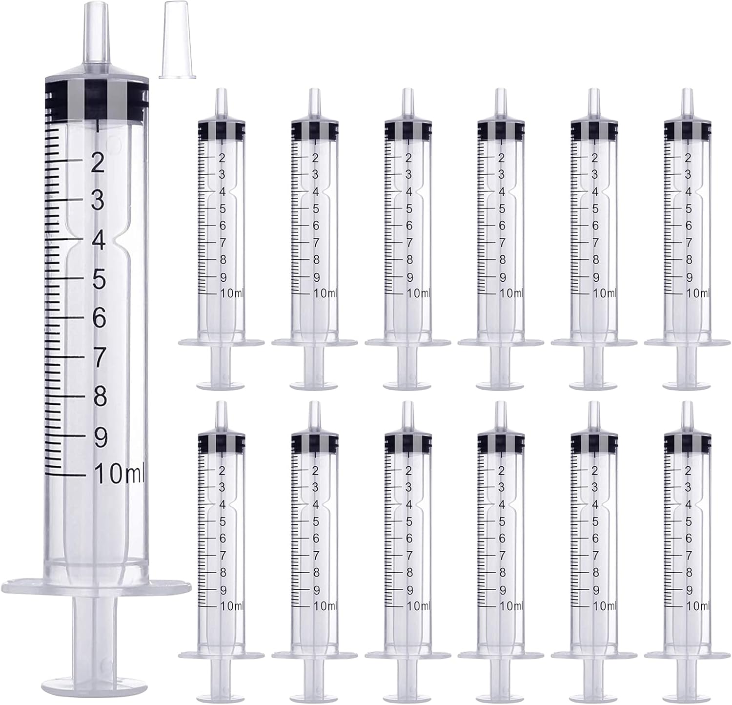 Amazon.com: 12 Pack 10ml Plastic Syringe, Measuring Syringe ...