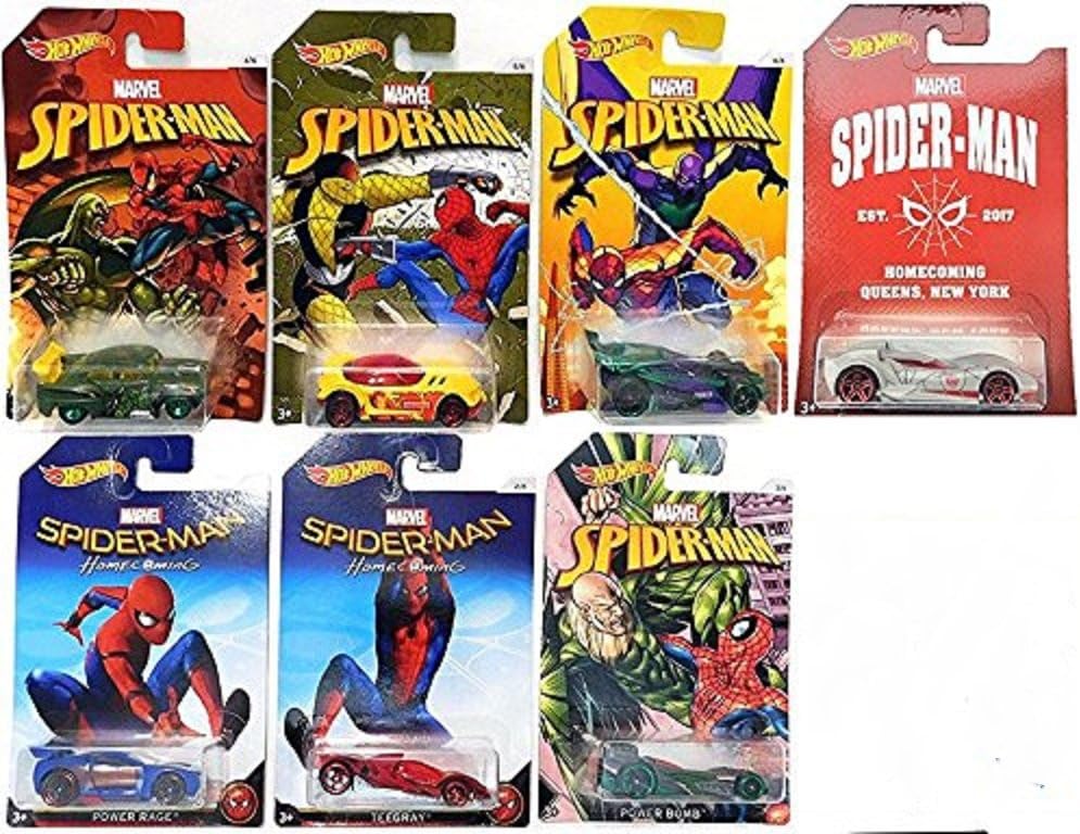 Mattel Hot Wheels Spiderman Vehicle DWD14 - Random Selection : Amazon ...