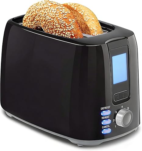 Amazon.com: Touch Screen Toaster 2 Slice Black Toaster Best Rated Prime ...