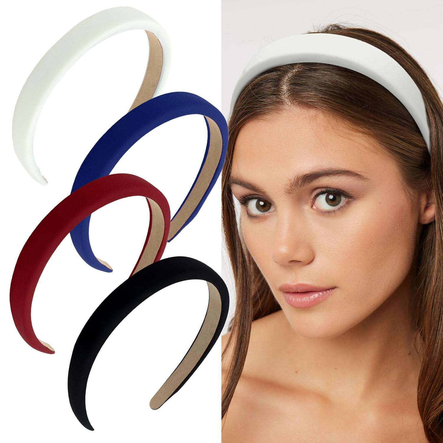 Amazon.com : Wecoe Headbands for Women, 4pcs Padded Headbands Non Slip ...