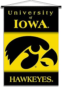 Amazon.com : NCAA Iowa Hawkeyes Indoor Banner Scroll : Wall Banners ...