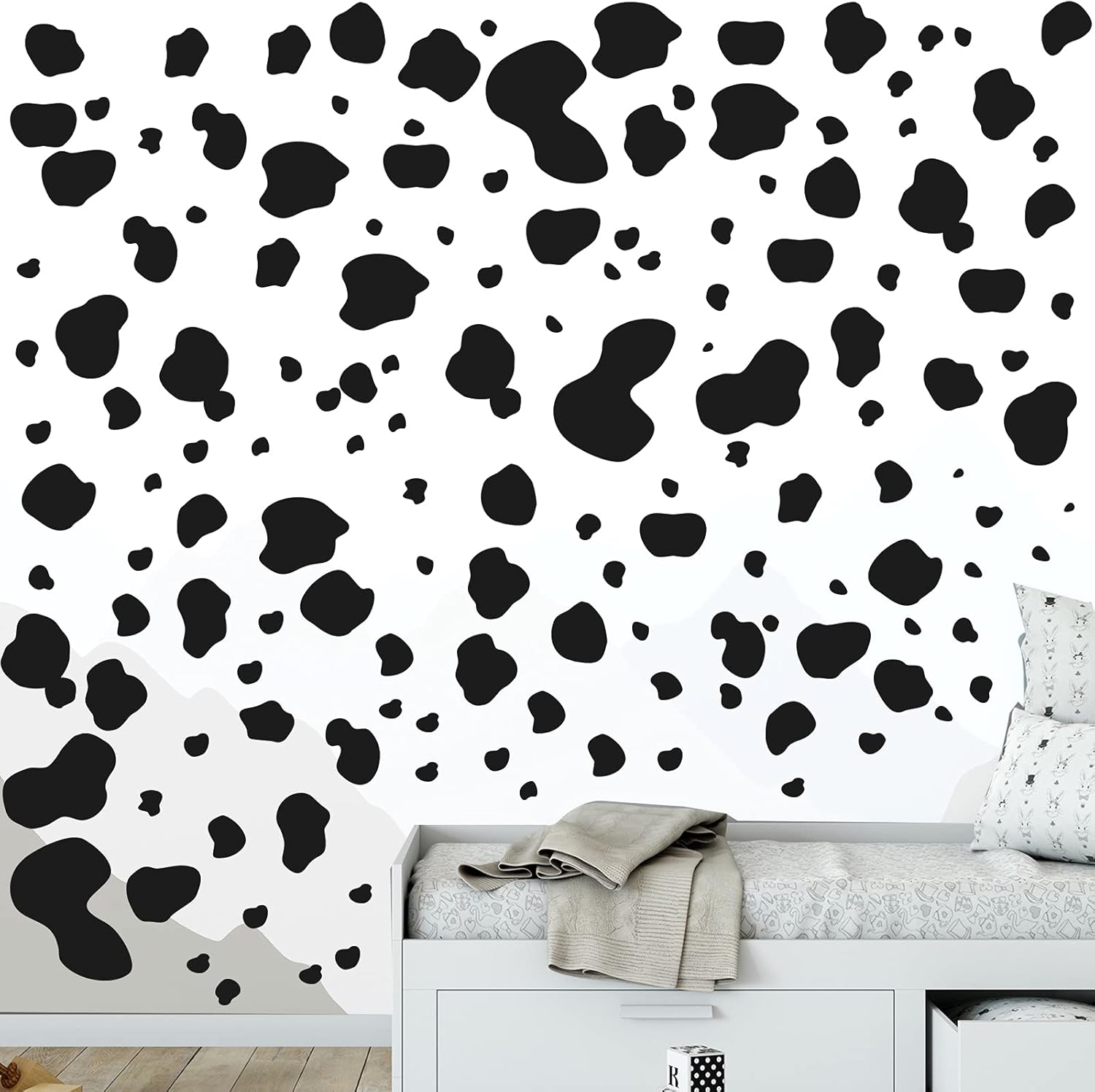 184 Pieces Cow Print Stickers, Adhesive Cow Wall Stickers Cow Print ...
