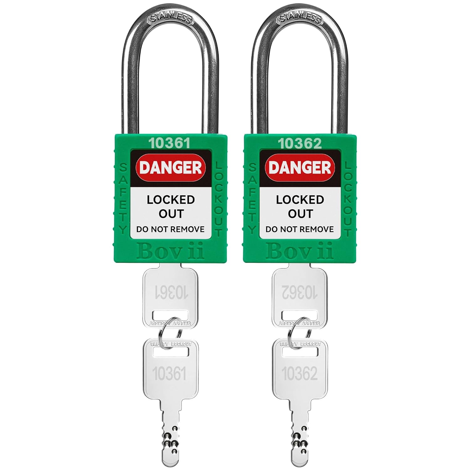 Boviisky Lockout Tagout Locks Set, 2 Green Lockout Tagout Safety ...