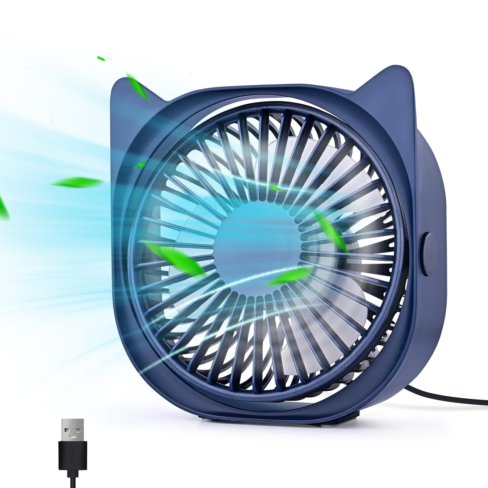 10 Inch Electric Fan CIBAILbasr 10-Inch Portable Desk Fan - USB-C ...