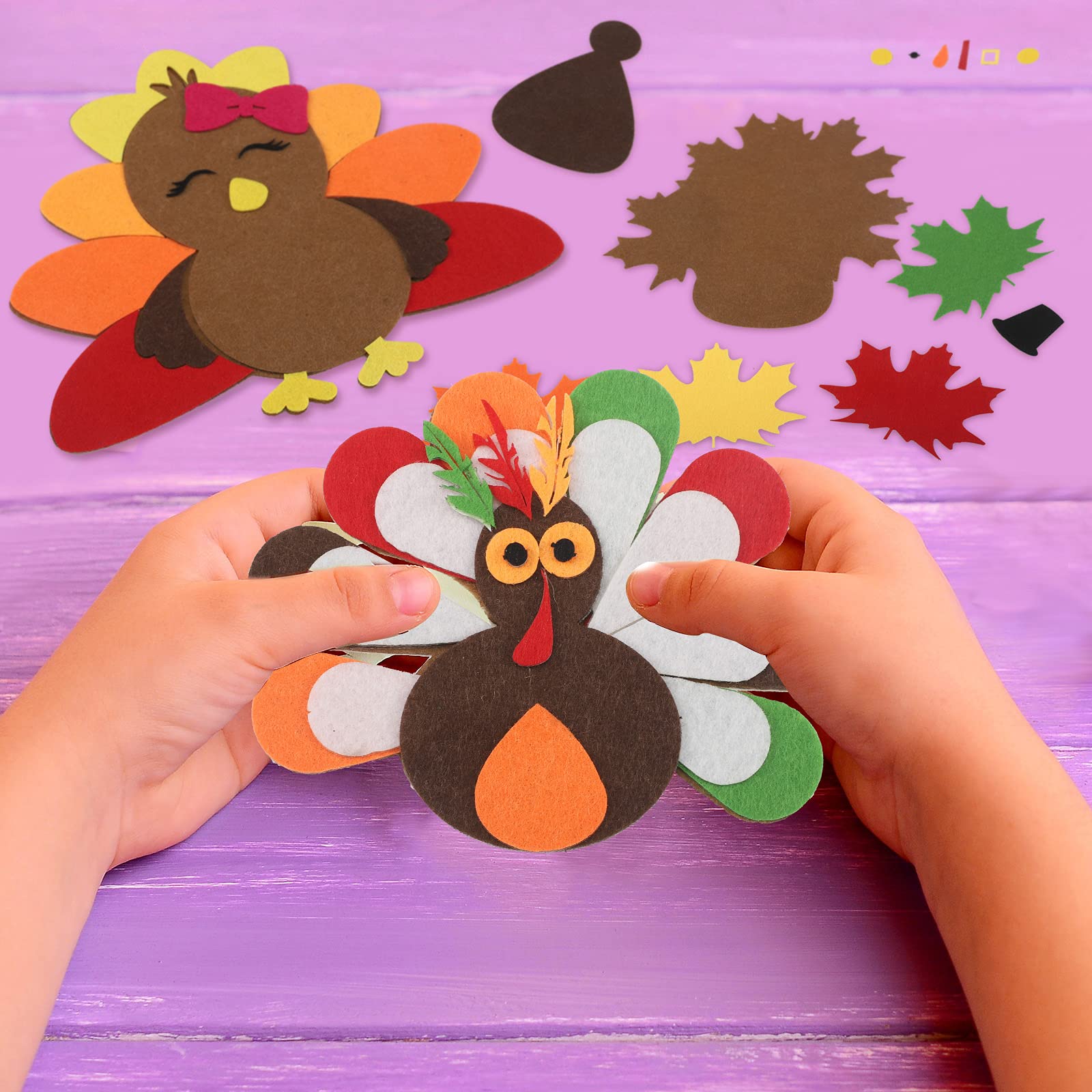 Manualidad De Pavo De Fieltro 56 Piezas De Manualidades De Pavo De