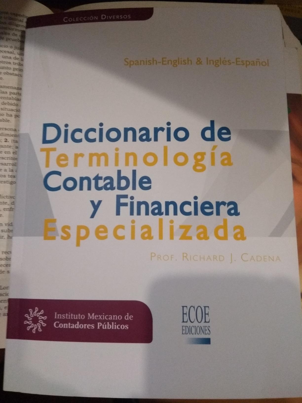Diccionario De Terminologia Contable Y Financiera Especializada ...